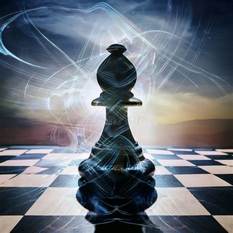 Chess Piece On A Chessboard Stock Illustration Illustration Of