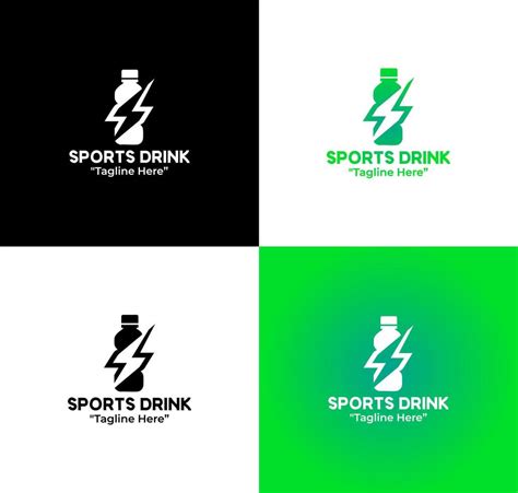 Sports Drink Logo Modern Minimalist Power Beverage Brand 80288908