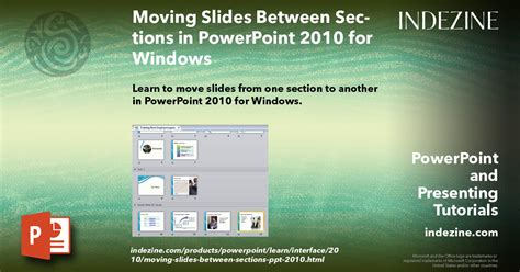 Moving Slides Between Sections In Powerpoint 2010 For Windows