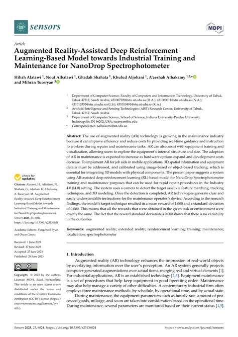 Pdf Augmented Reality Assisted Deep Reinforcement Learning Based Model Towards Industrial