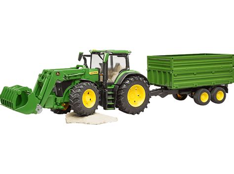 Bruder 03155 John Deere 7r 350 Frontlader Ta Hänger Spielzeugauto Grün Mediamarkt