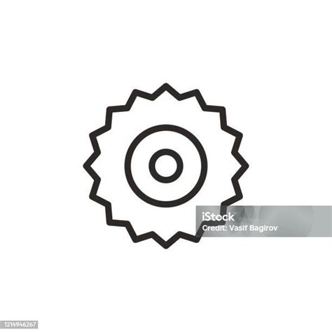 원형 톱 디스크 벡터 아이콘입니다 모바일 개념 및 웹 앱 벡터를위한 디자인 도구의 요소 웹 사이트 디자인 및 개발 응용 프로그램 개발을위한 얇은 라인 아이콘 벡터 아이콘