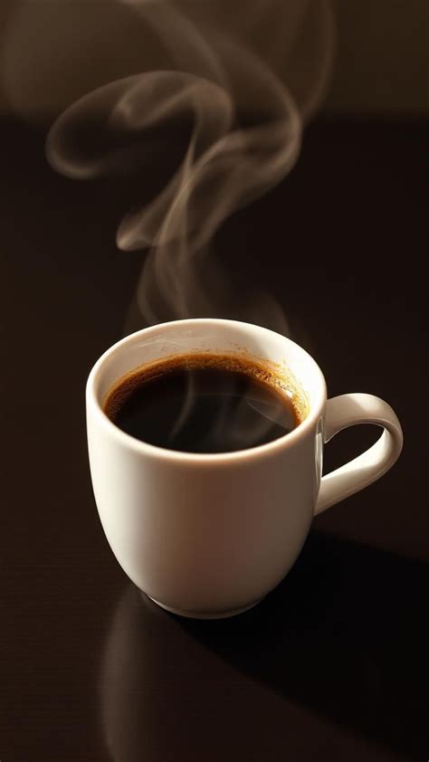 Чашка кофе с паром · Обои на телефон по ссылке In 2025
