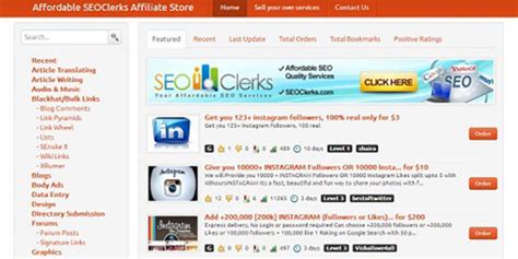 SEOClerks Affiliate Store PHP Script By Murdock Codester
