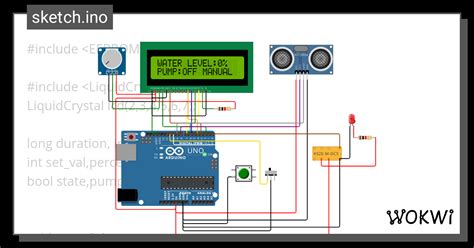 Water Level Controller Wokwi Esp32 Stm32 Arduino Simulator