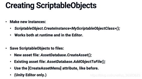 Unity Scriptableobject详解 Csdn博客