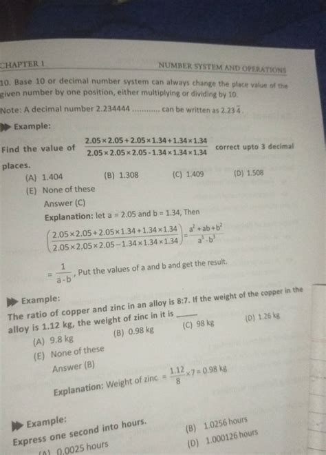 Chapter 1 Number System And Operations 10 Base 10 Or Decimal Number Syst