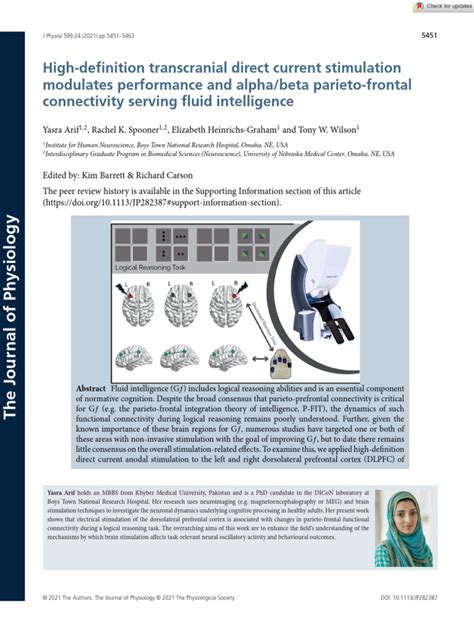 The Journal Of Physiology 2021 Arif High Definition Transcranial
