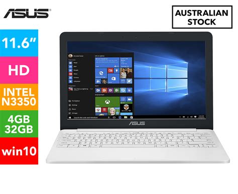 Asus Vivobook Inch Celeron Gb X Na Fd T Notebook Pearl White Catch Com Au