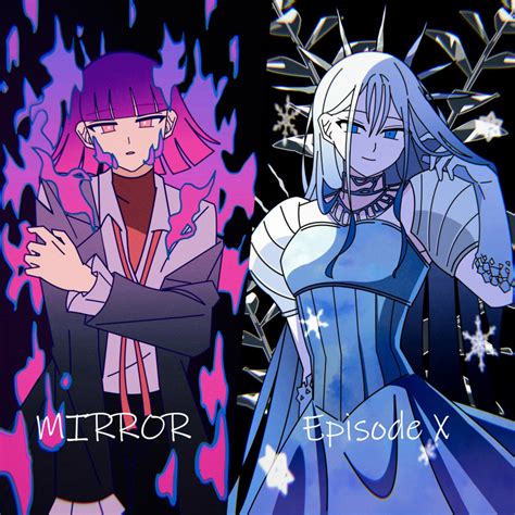 Safebooru 2girls Ado Utaite Black Background Black Jacket Blue Dress Blue Eyes Commentary