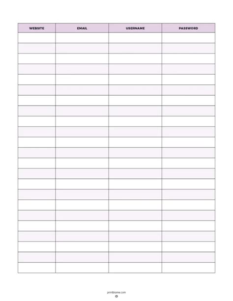 Free Printable Password Logs 16 Instant Download Pdfs