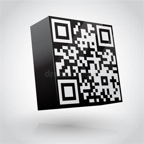 Cube With Qr Code Vector Illustration Stock Vector Illustration Of