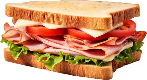 Ai Generated Sandwich With Ham Cheese And Vegetables Png 35675681 Png