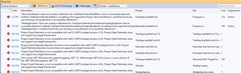Opentelemetry Solution Doesn T Build Issue Open Telemetry Opentelemetry Dotnet Github