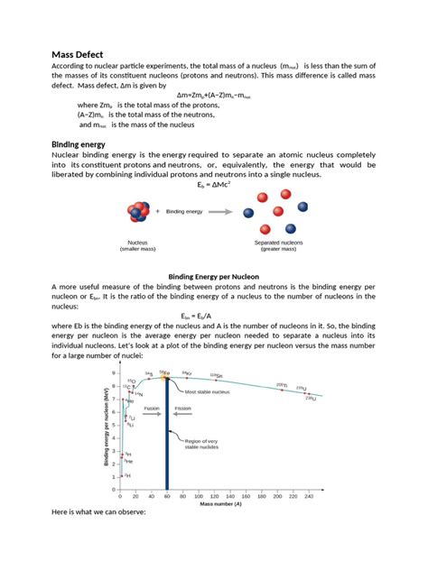 Mass Defect Pdf Atomic Nucleus Neutron