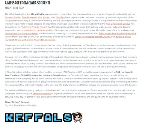 Kiwifarms Owner Joshua Null Moon Says Cloudflare Suspension Is
