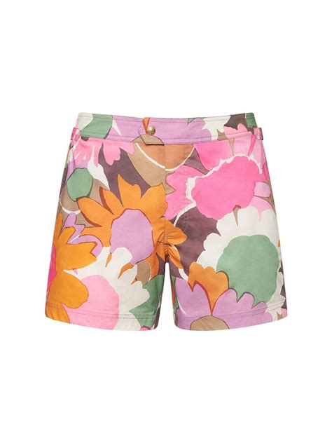 Tom Ford Bold Daisy Swim Shorts Pink Editorialist