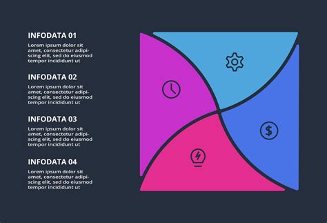Triángulo Infografía Con 4 4 Elementos Presentaciones Ilustración