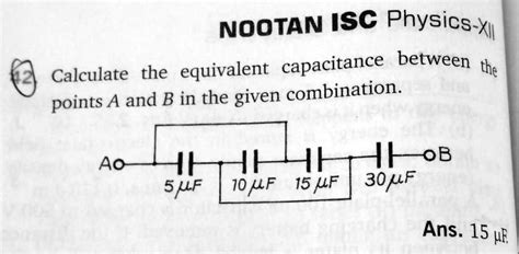 Video Solution Calculate The Equivalent Capacitance Between The Points