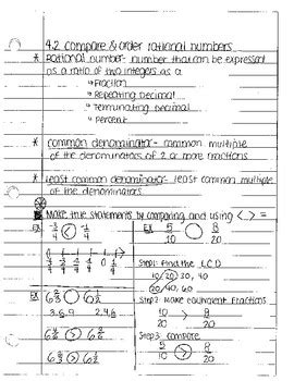 Rational Numbers Notes By Section By KayChoppy TpT