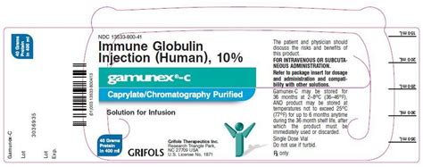 Gamunex C Fda Prescribing Information Side Effects And Uses