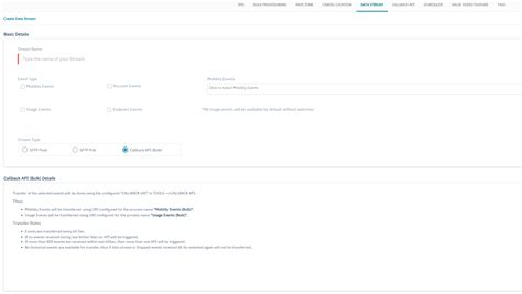 How To Setup Data Streams And Callback Apis