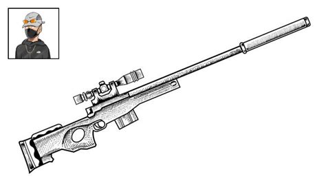 How To Draw Awm Gun