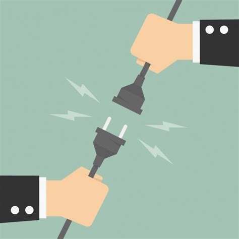 Disconnecting The Plug Vector Free Download