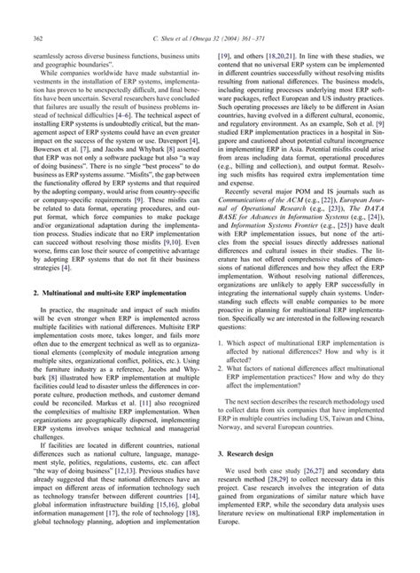 Example Erp Analysis Pdf Business Business And Finance