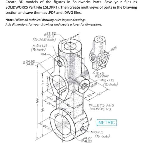 Solved Create 3d Models Of The Figures In Solidworks Parts