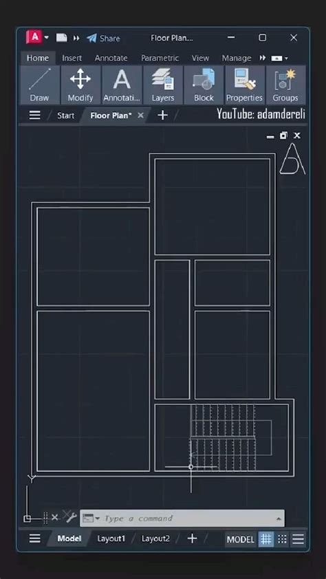 Floor Plan Tutorial Yqarch Autocad For Architecture Artofit