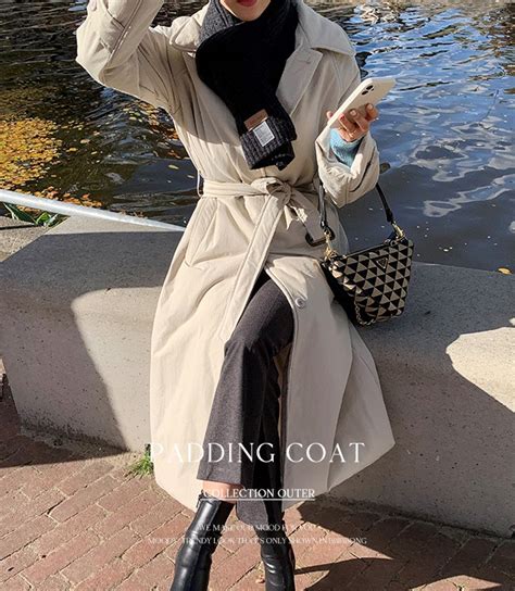 삐뽕언니 코트위에 입기 가능⛄ 데이먼 벨트 롱패딩코트6온스3color 스트랩 허리벨트 누빔안감 카라넥 트렌치