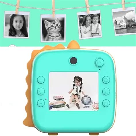 خرید دوربین عکاسی چاپ فوری کودک طرح دایناسور