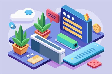 A Colorful Isometric Setup Shows A Forgot Password Interface Alongside
