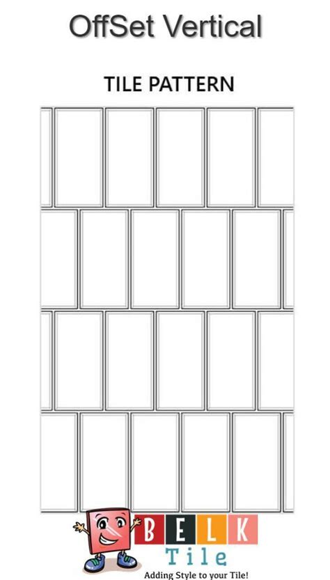 Offset Vertical Shower Wall Tile Design