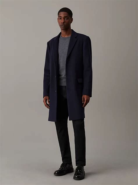 Mens Coats Wool Long And More Calvin Klein®