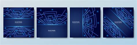 기술 배경으로 설정된 소셜 미디어 게시물 템플릿 글로벌 컴퓨터 네트워크의 소셜 네트워크 통신 인터넷 기술 사업 과학 벡터 일러스트레이션 0명에 대한 스톡 벡터 아트 및 기타