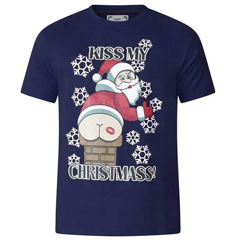 D555 Duke Mens King Size Festive Xmas T Shirt Funny Novelty Christmas Tee Tops Ebay