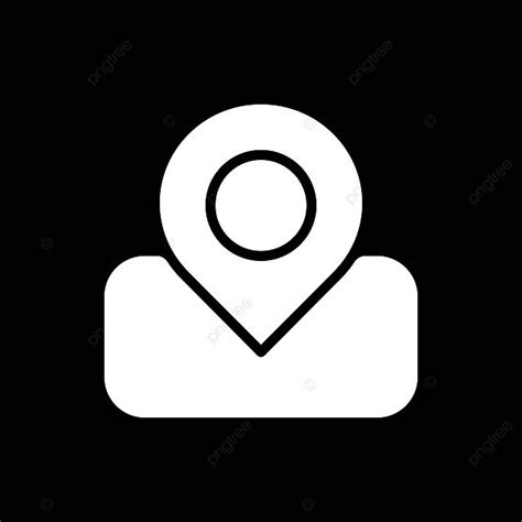 Maps App Dark Mode Glyph Icon Icon Design Flat Vector Icon Design Flat PNG And Vector With