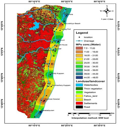 Spatial Distribution Map Of Microplastics In Surface Water Download Scientific Diagram