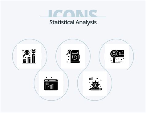 Statistical Analysis Glyph Icon Pack 5 Icon Design Research Diagram Research Chart