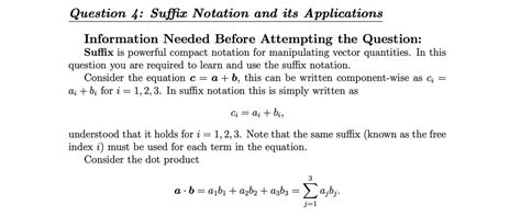 Solved Question Suffix Notation And Its Applications Chegg Com