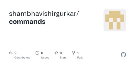 GitHub Shambhavishirgurkar Commands