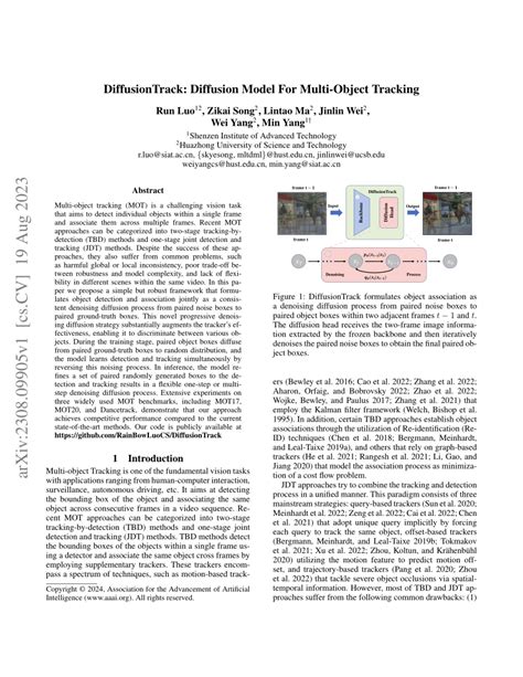 pdf diffusiontrack diffusion model for multi object tracking