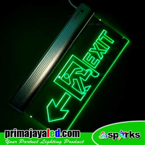 Sign Exit Acrylic Panah Kiri Prima Jaya LED