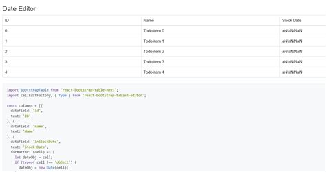 Date Edit Not Working In Ie · Issue 865 · React Bootstrap Tablereact Bootstrap Table2 · Github