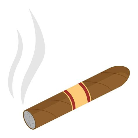 Cigar Icon A Smoking Cigar Vector Illustration 24825784 Vector Art At Vecteezy