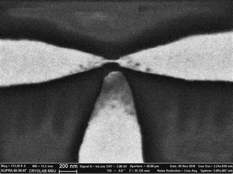 Sem Image Of The Obtained Nanowire Of The Nanostructure Placed Between