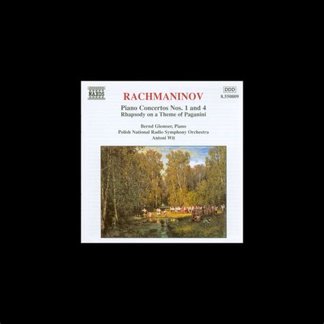 ‎rachmaninov Piano Concertos Nos 1 And 4 By Antoni Wit Bernd Glemser