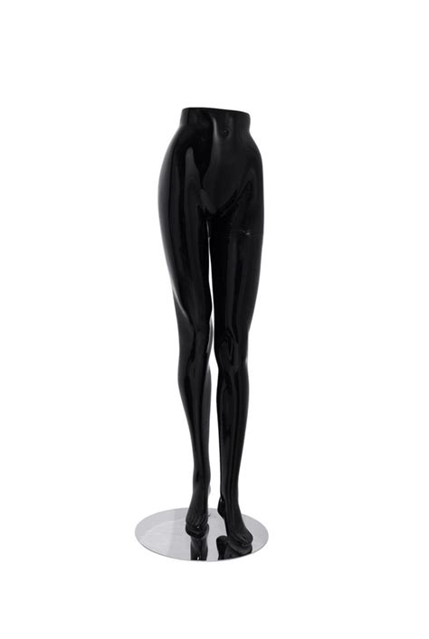 Matte Black Female Legs Mannequin